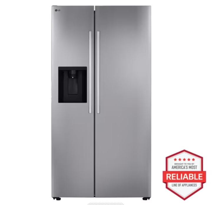 27 cu. ft. Standard-Depth, Side-by-side Refrigerator, with Ice and ...